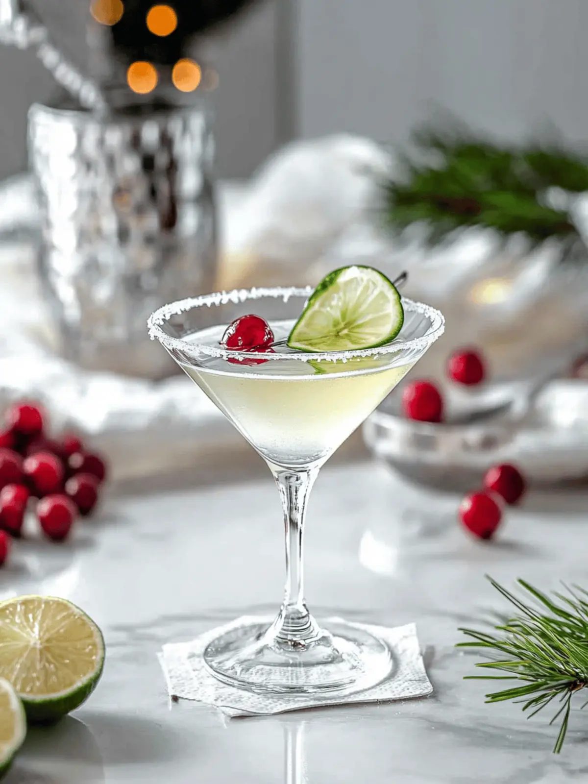Delicious Winter White Cosmopolitan - Perfect Holiday Cocktail