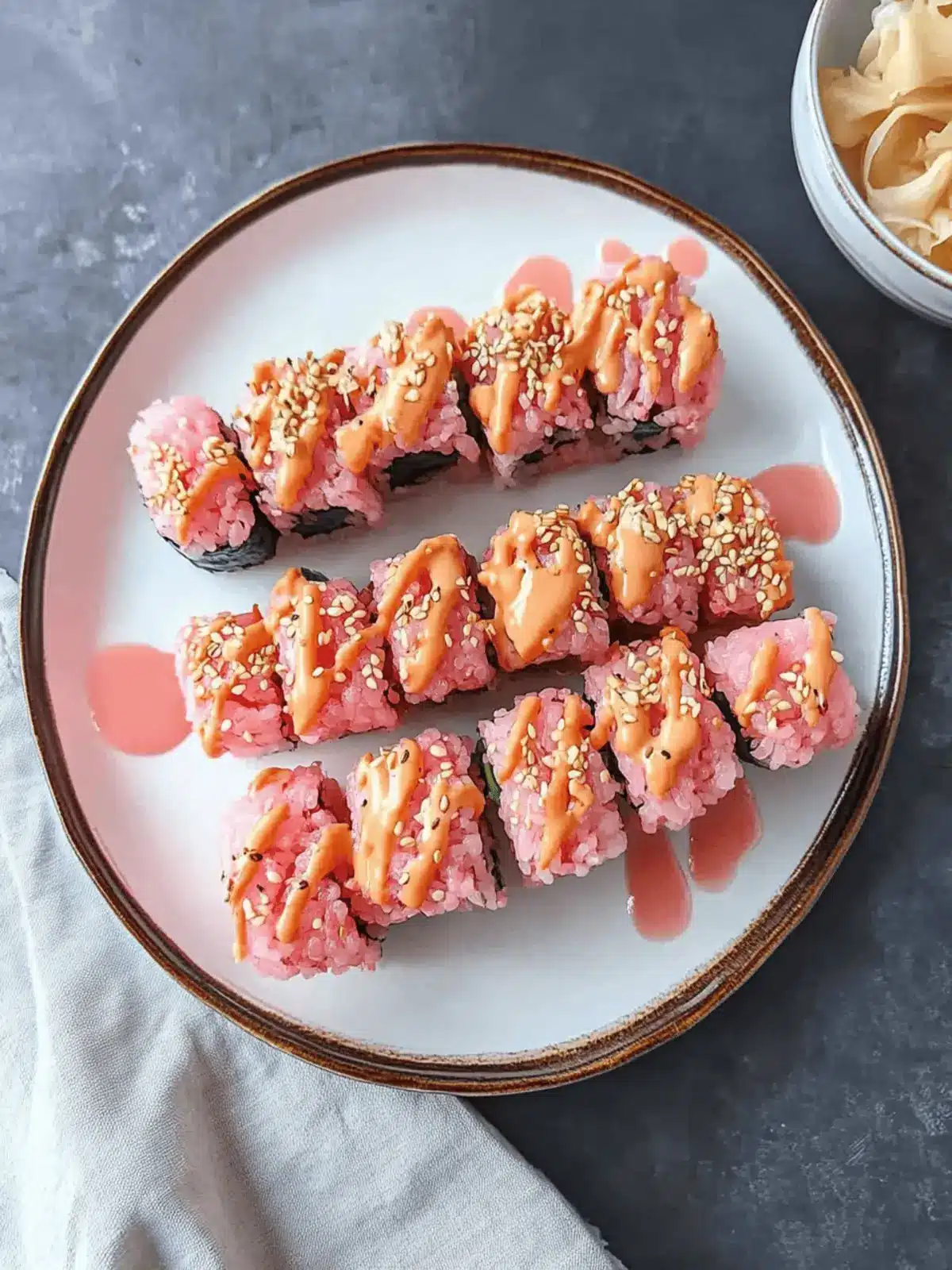 Irresistible Pink Sushi Rolls for Delicious Occasions