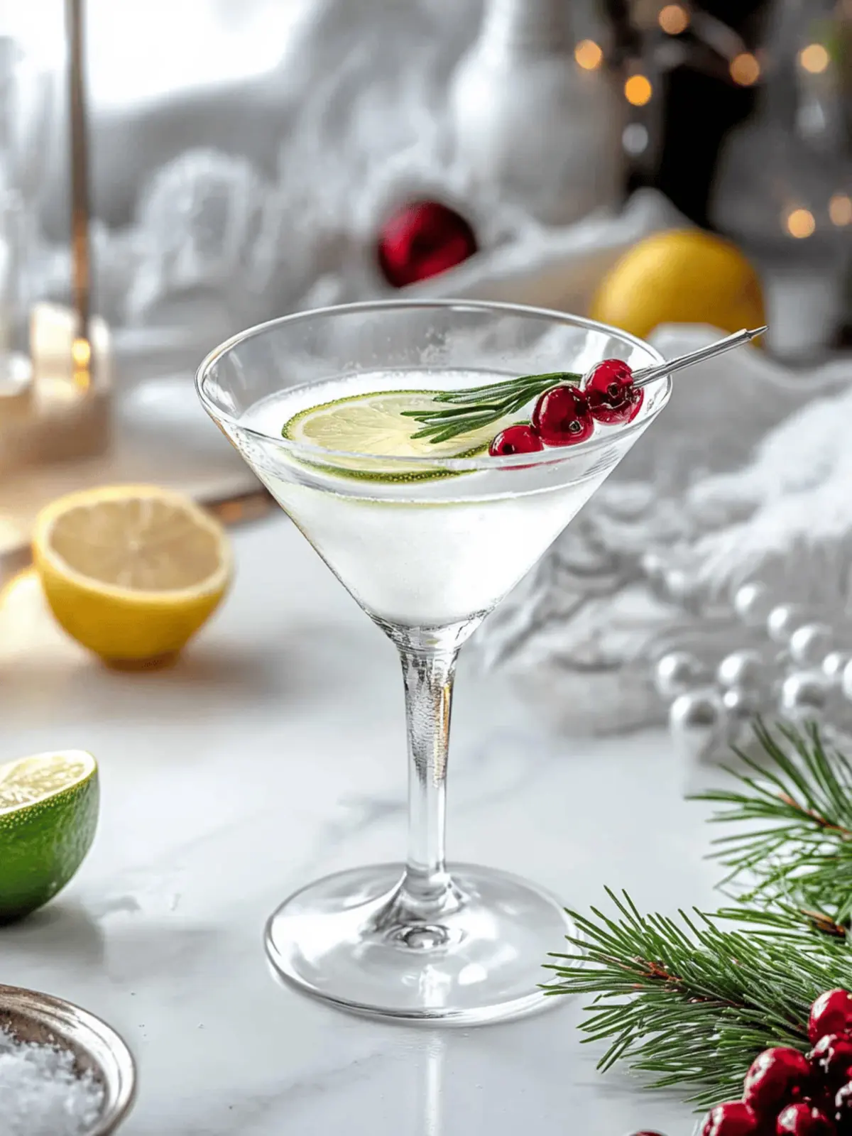Delicious Winter White Cosmopolitan - Perfect Holiday Cocktail