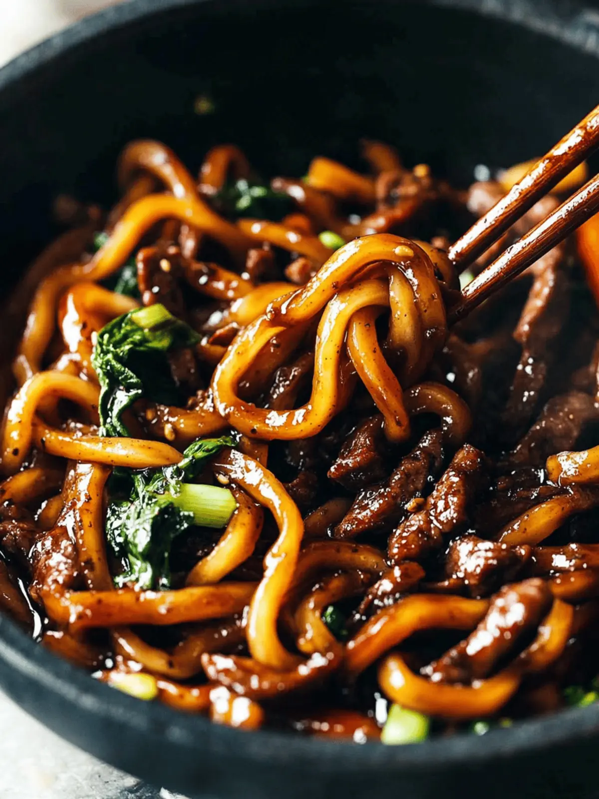 Ultimate Delicious Black Pepper Beef Udon in 20 Minutes