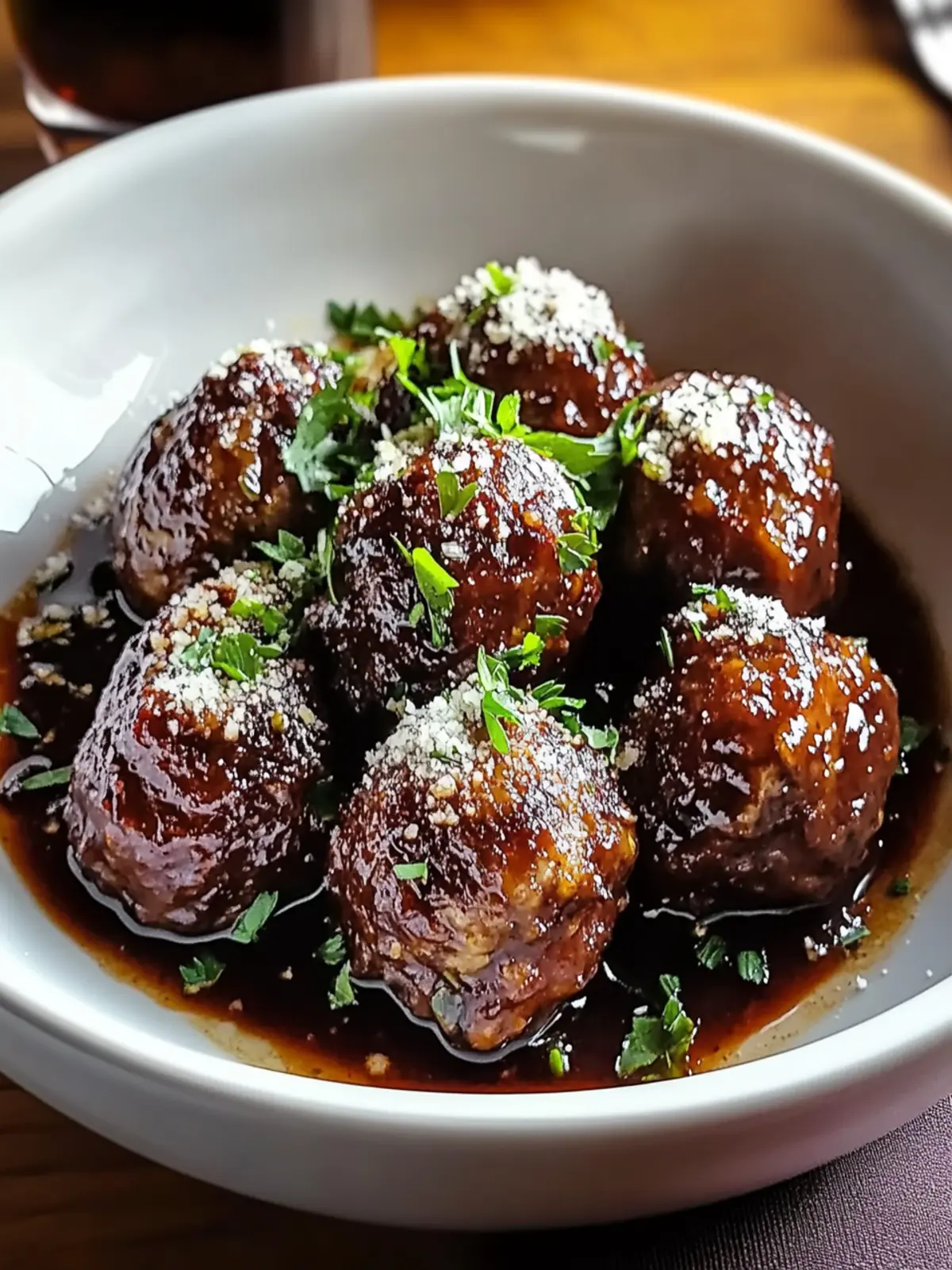 Irresistible Tender Red Wine Braised Meatballs for Cozy Nights