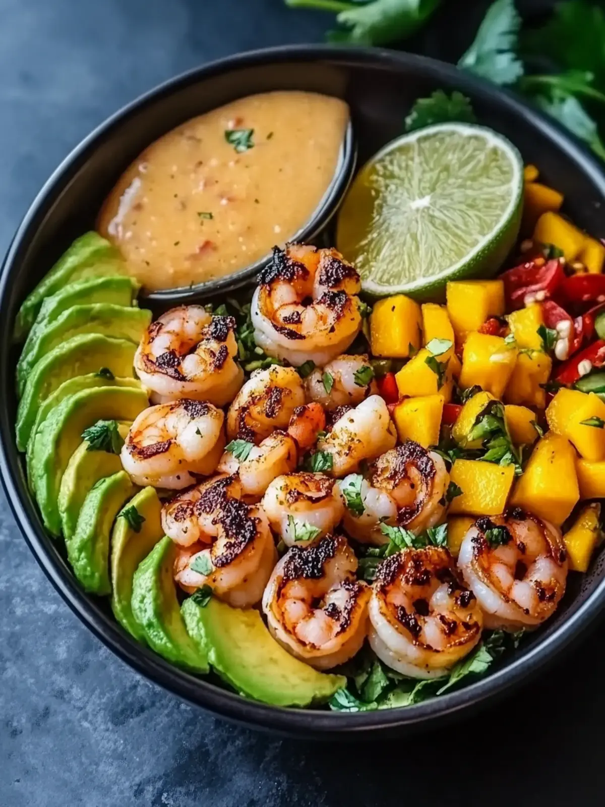 Ultimate Shrimp and Avocado Bowls with Delicious Mango Salsa