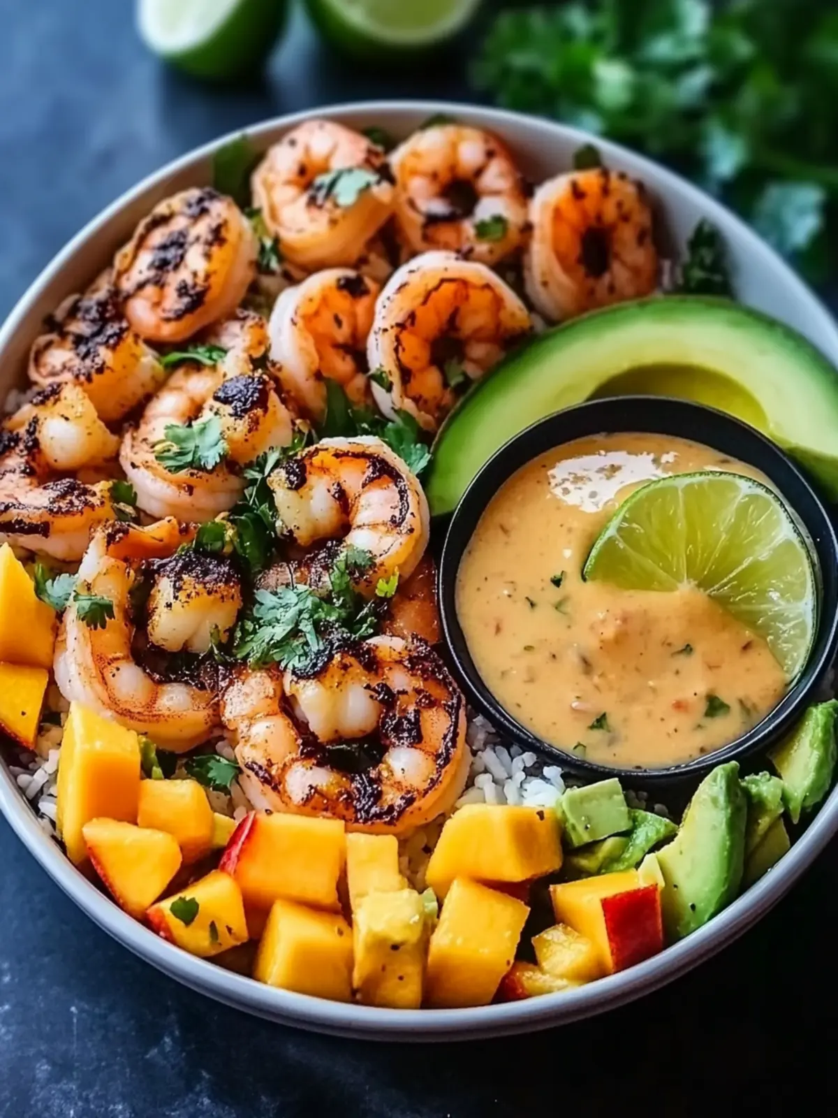 Ultimate Shrimp and Avocado Bowls with Delicious Mango Salsa
