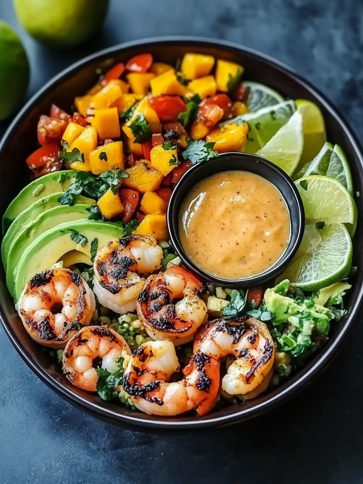 Ultimate Shrimp and Avocado Bowls with Delicious Mango Salsa