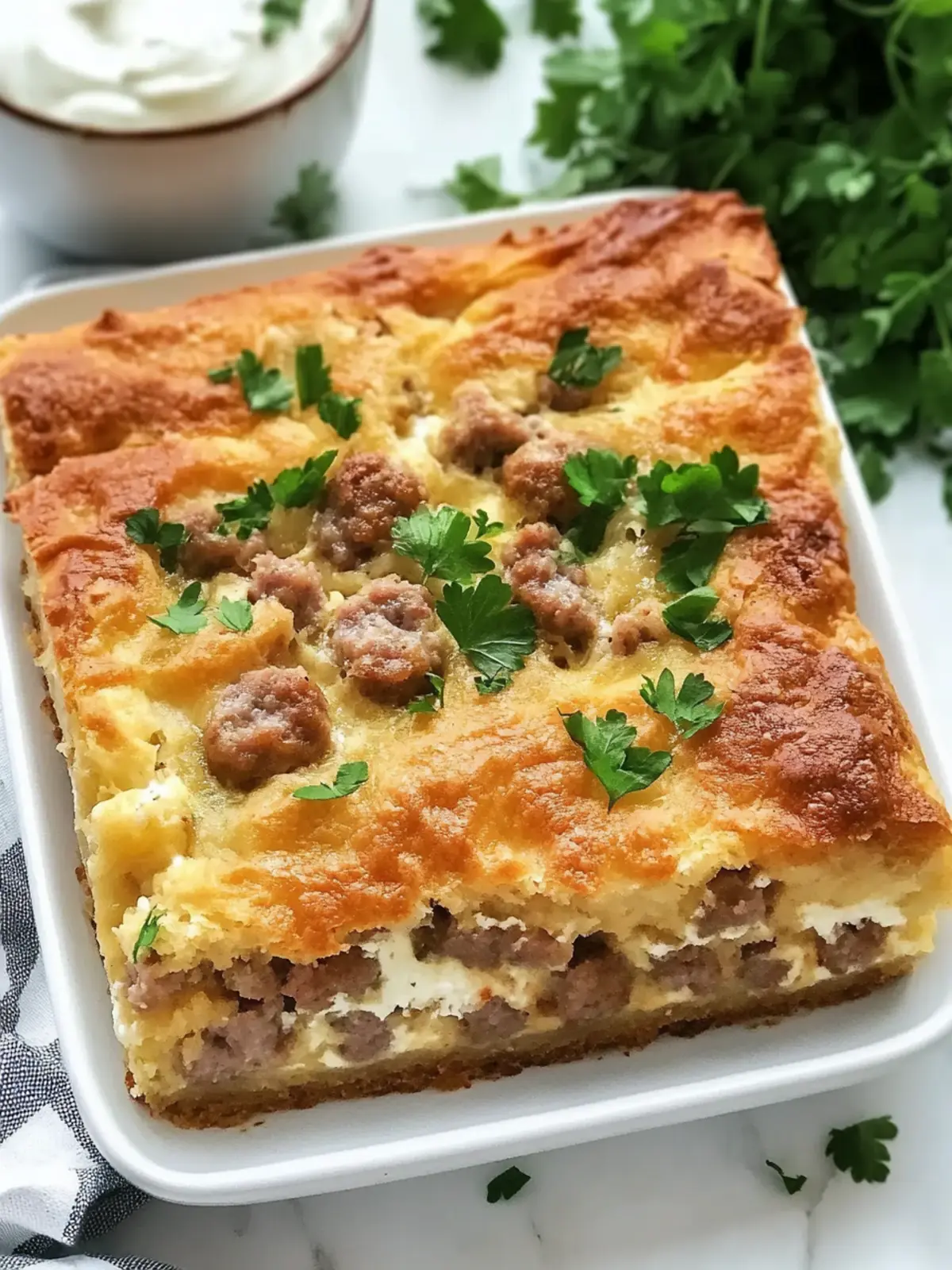 Ultimate Flaky Sausage & Cream Cheese Breakfast Bake