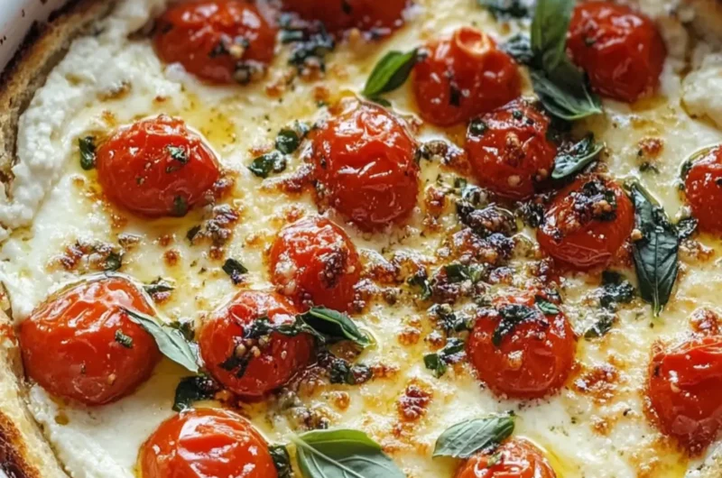 Irresistible Creamy Baked Goat Cheese Bruschetta Dip