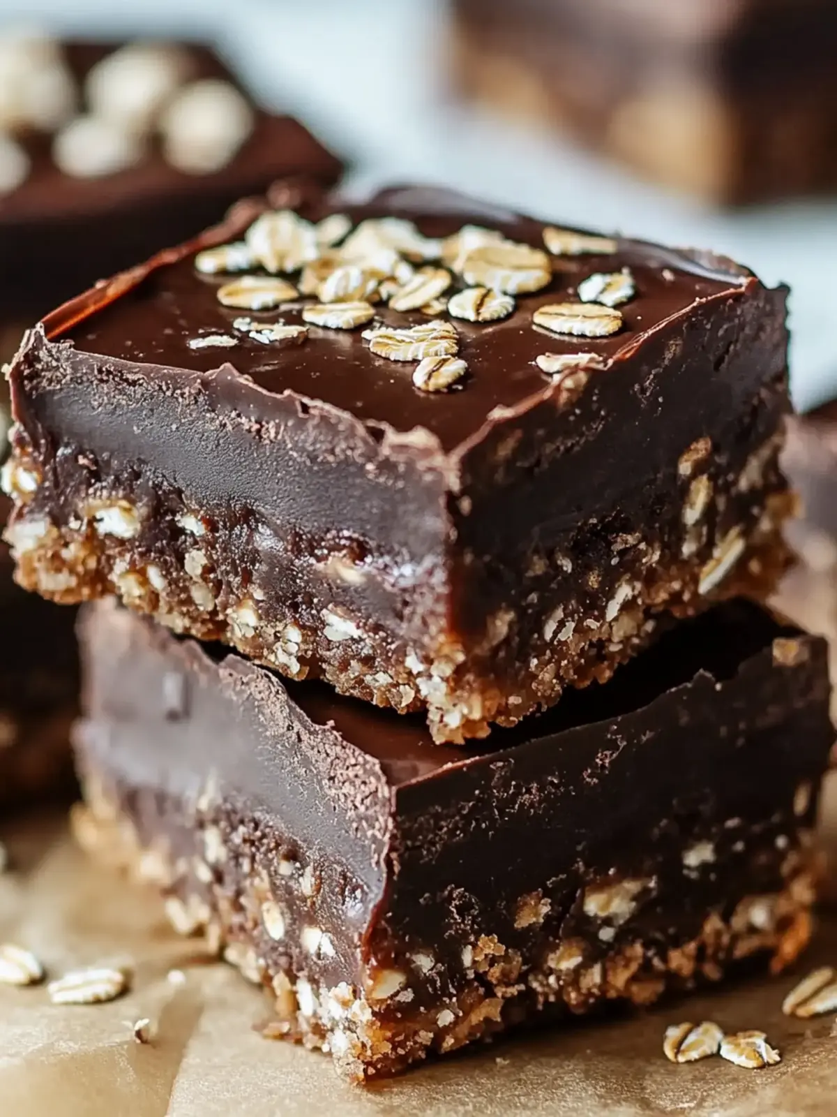 Irresistible No-Bake Chocolate Oat Fudge Bars You'll Love