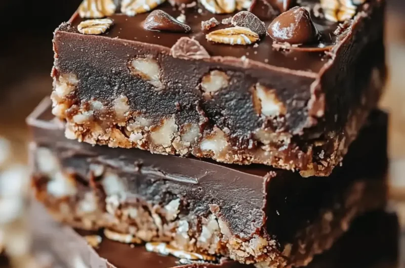 Irresistible No-Bake Chocolate Oat Fudge Bars You'll Love
