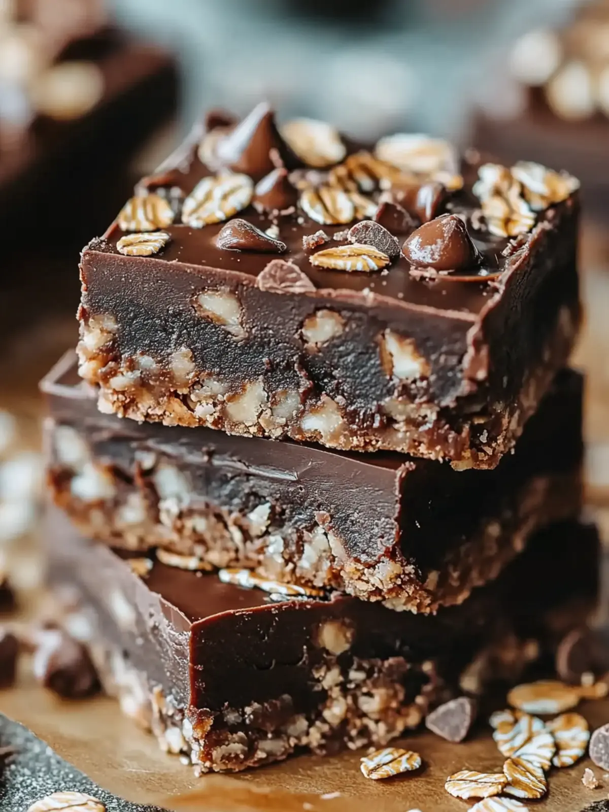 Irresistible No-Bake Chocolate Oat Fudge Bars You'll Love