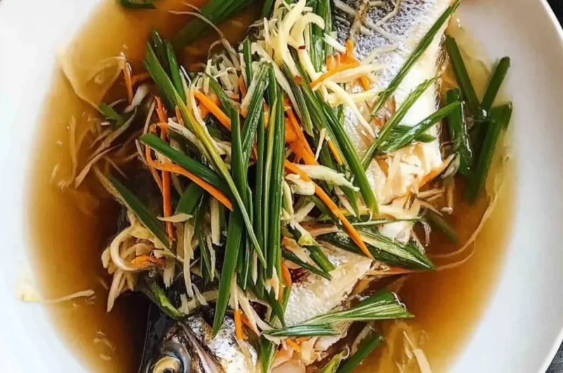 Irresistible Chinese Steamed Fish with Ginger Shallot Sauce Recipe