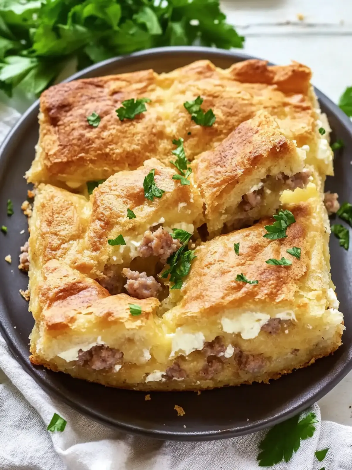 Ultimate Flaky Sausage & Cream Cheese Breakfast Bake