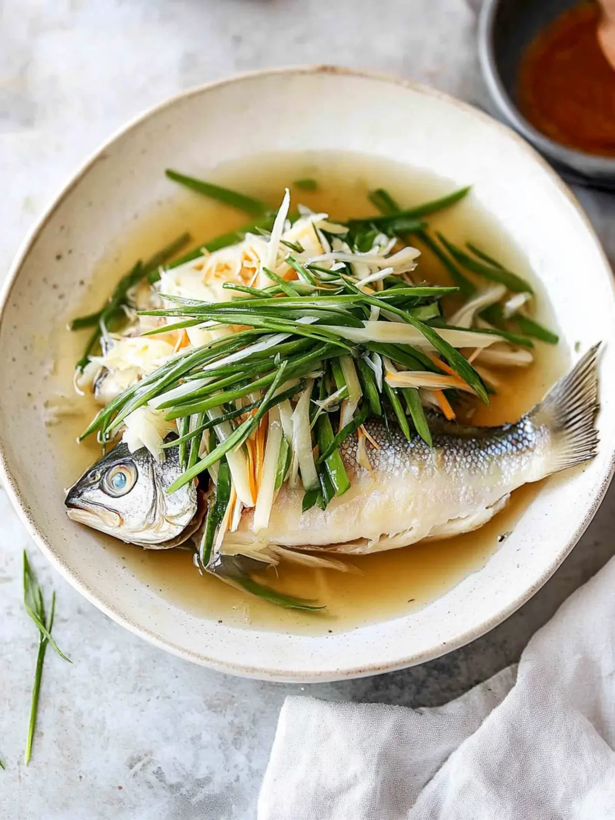 Irresistible Chinese Steamed Fish with Ginger Shallot Sauce Recipe