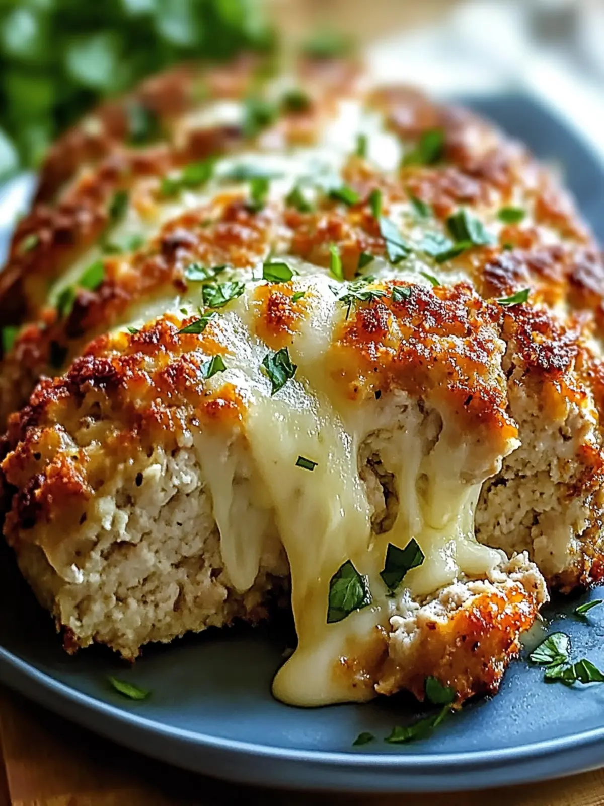 Ultimate Parmesan Chicken Meatloaf with Gooey Cheese Center