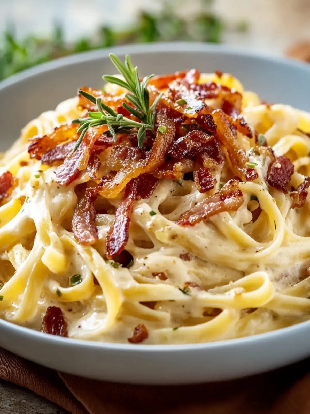 Ultimate Creamy Bacon & Caramelized Onion Pasta - Deliciously Rich