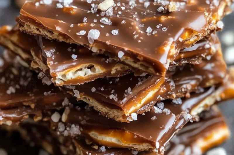 Irresistible No-Bake Salted Caramel Pretzel Bark Recipe